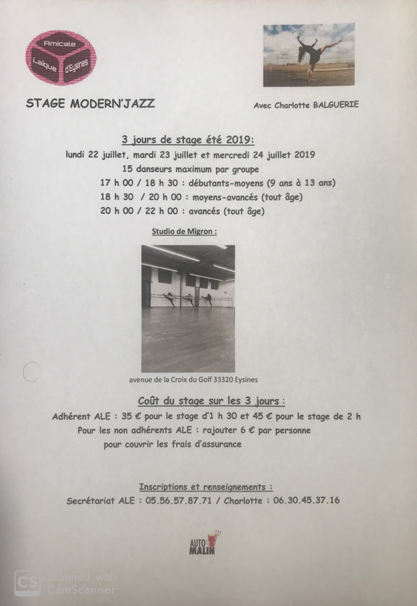 Danse Modern Jazz - Amicale Laïque Eysines